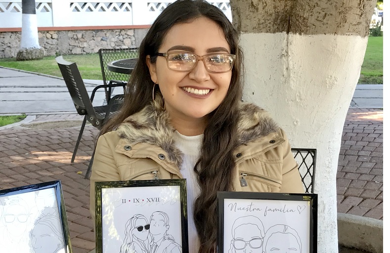 Con dibujos, Ana Sofía pagará su graduación en Unison, promociona sus ...