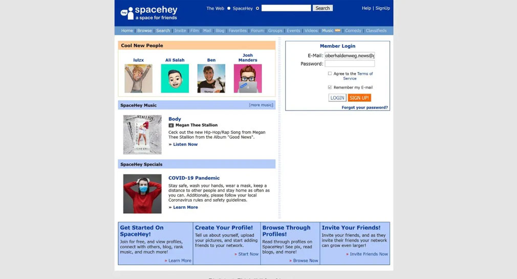 SpaceHey, la red social creada por un estudiante e inspirada en MySpace ...