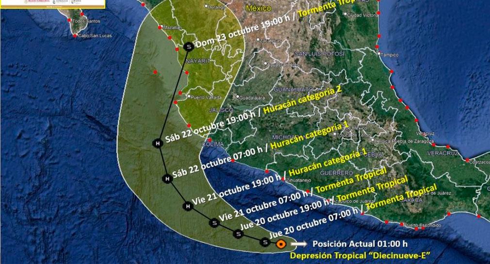 Tormenta tropical 'Roslyn' se forma frente a costas de Guerrero; provocará lluvias en estados ...