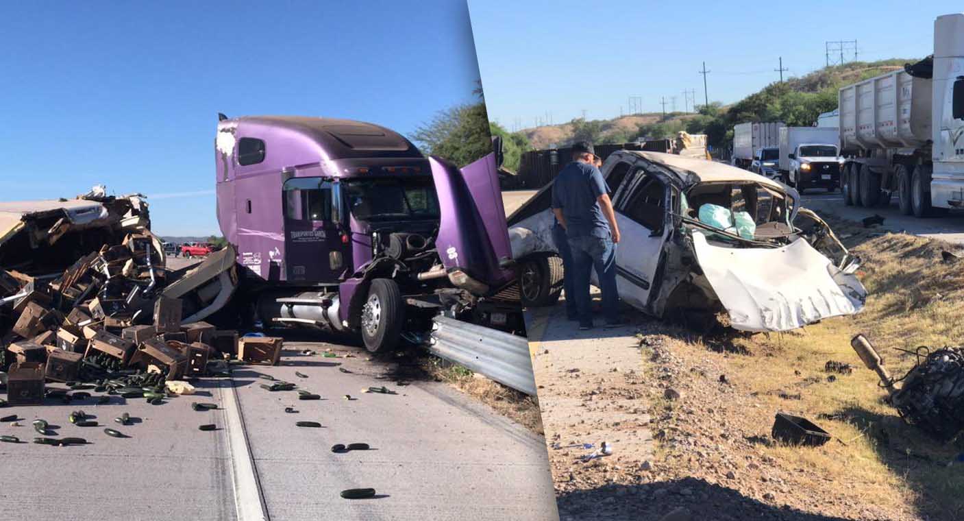 Choque Entre Autos Y Tráiler Se Registra En Carretera Nogales Santa Ana