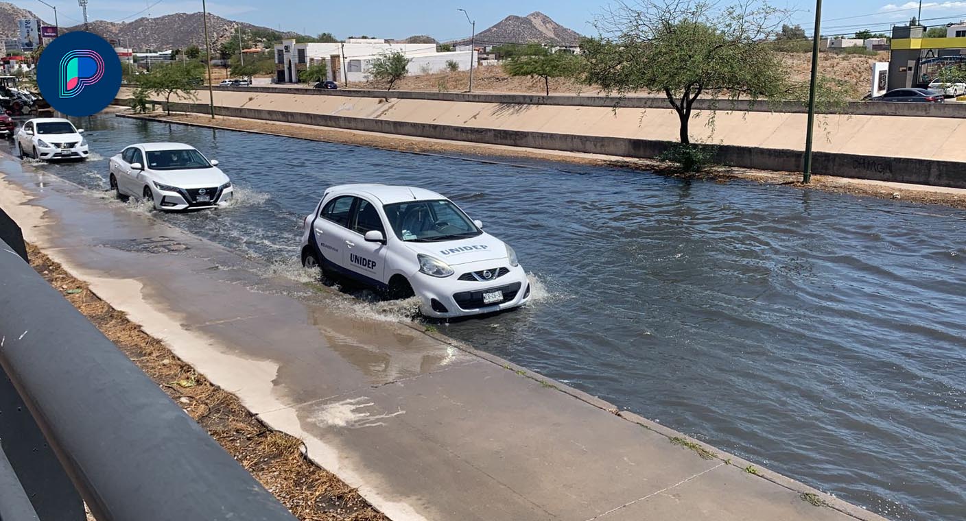 Mega fuga de aguas negras se registra en bulevar Paseo Río Sonora en ...