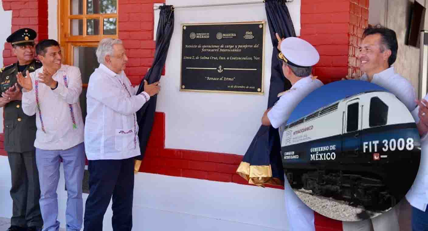 Inaugura AMLO el tren del Corredor Interocéanico que competirá con el ...