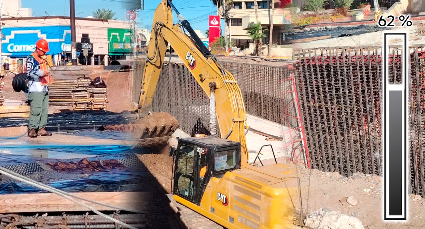 Avanza 62% el paso a desnivel en Solidaridad y Colosio, concluirá en ...