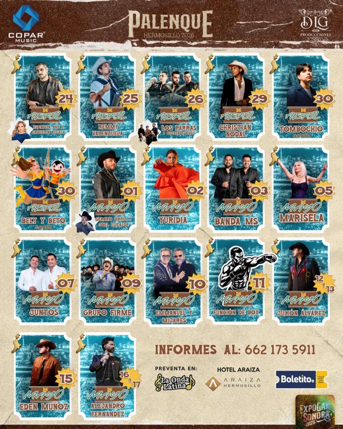 Expogan Sonora 2026: ¿Dónde comprar boletos para los conciertos del ...